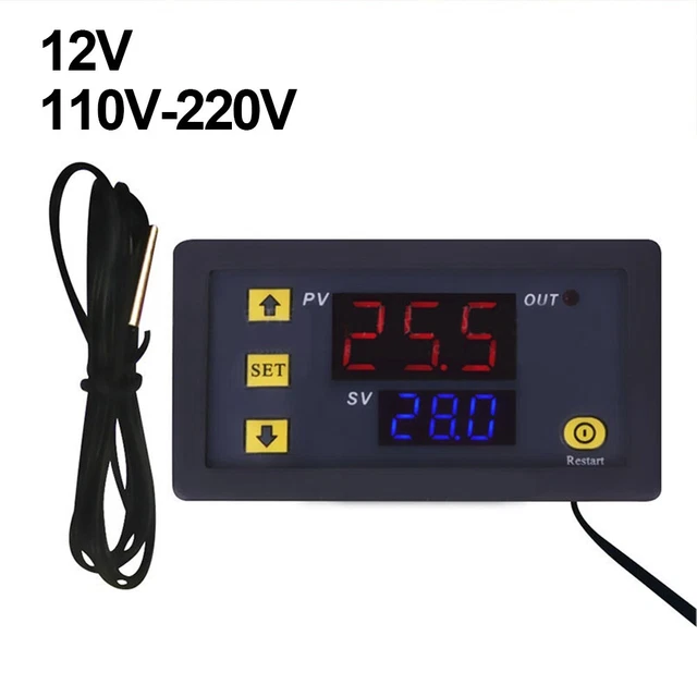 INTERRUPTEUR DE CONTR?LE de temp rature talonnage d'affichage DEL thermostat EUR 9,90 - PicClick FR