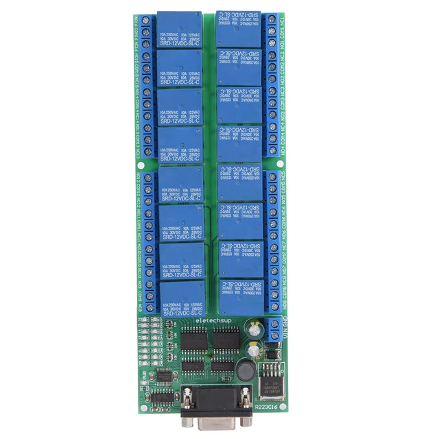 DB9 RELAY BOARD Female Interface RS232 Relay Module Serial Port Relay ...