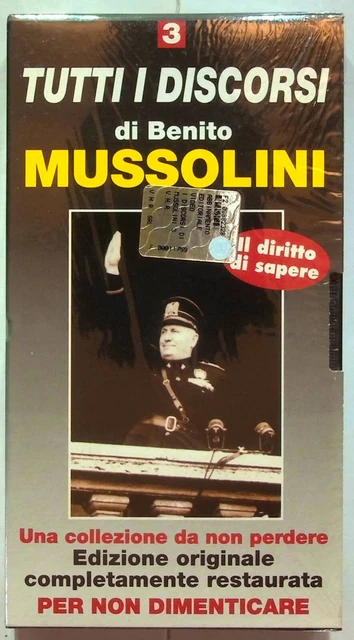 EBOND TUTTI I Discorsi Di Benito Mussolini Volume 3 Editoriale VHS ...
