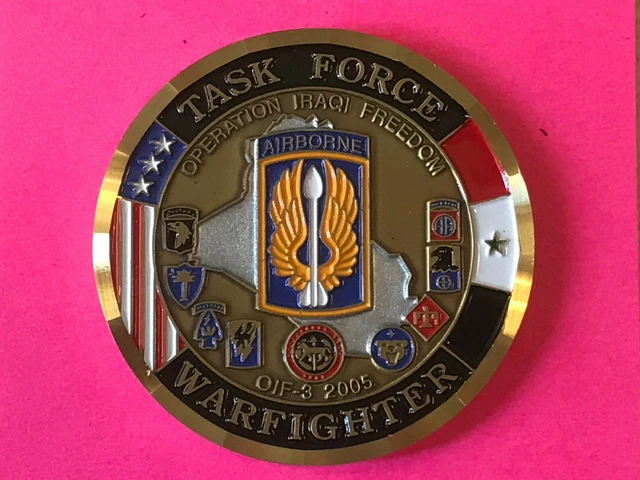 CHALLENGE COIN - US Army - Airborne - Task Force Warfighter - OIF-3 ...
