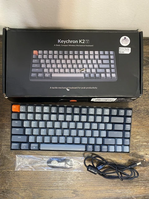 KEYCHRON K2 75% Layout Bluetooth Wireless Mechanical K Pro Brown Switch ...