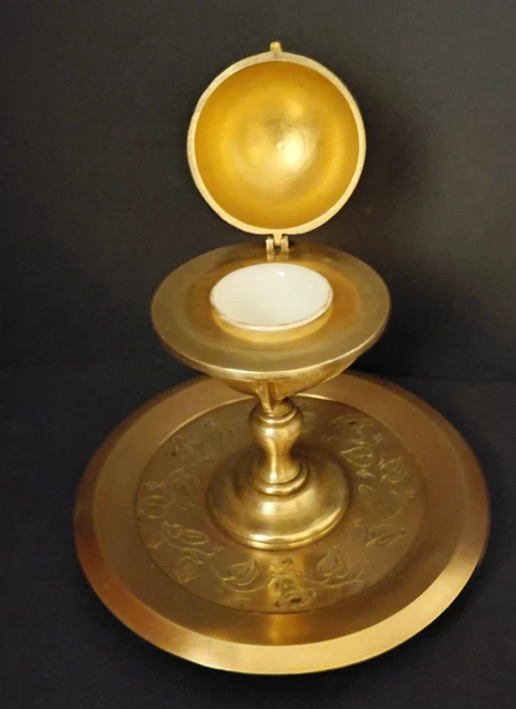 ANCIEN ENCRIER EN Bronze Mappemonde Antique INKWELL 19TH WORLD MAP ...