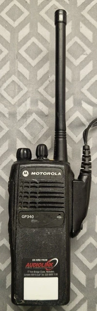 MOTOROLA GP340 HANDHELD two-way radio walkie talkie - With Ear Piece £89.99 - PicClick UK