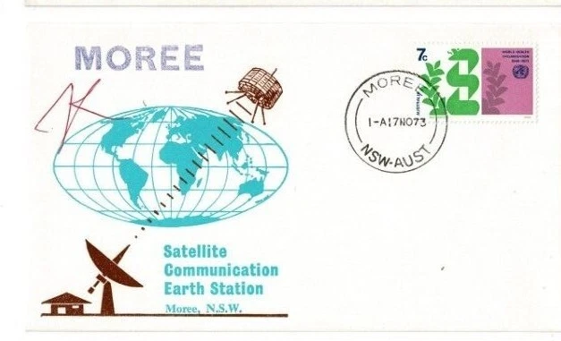 STAMP 1973 AUSTRALIA 7c on Parade cover OTC satellite Station Moree NSW ...