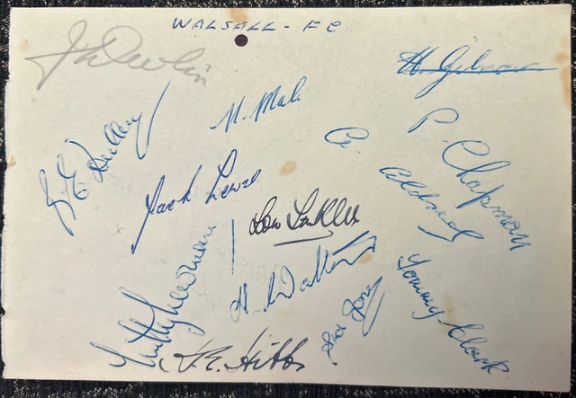 1940S SIGNED X13 Walsall Football Autograph Book Page Signatures £16.99 ...