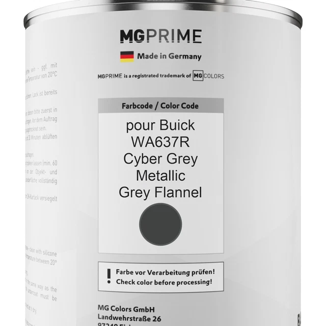 PEINTURE VOITURE POT pour Buick WA637R Cyber Grey Metallic Grey Flannel ...
