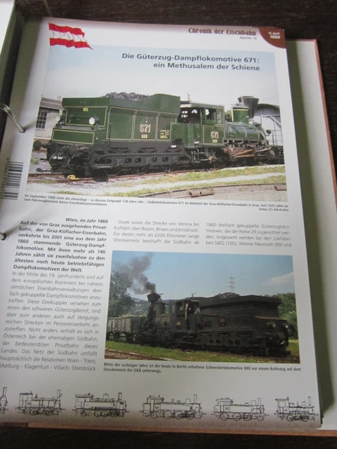 CHRONIK DER EISENBAHN 1A: 1860 Österreich Güterzug Damplok 671 Graz ...