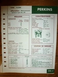 4.236 - FICHE Technique Massey ferguson EUR 2,00 - PicClick FR