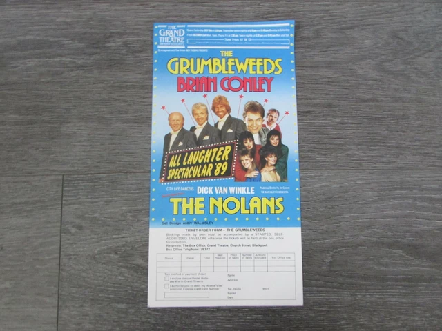 THE GRUMBLEWEEDS & Brian Conley 1989 Original Blackpool Grand Theatre ...