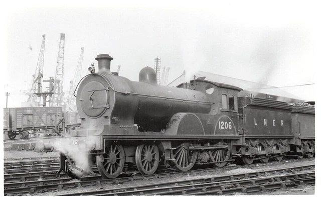 LNER CLASS D20 4-4-0 No 1206 seen at MIDDLESBOROUGH 8/8/39 R/PHOTO £1. ...