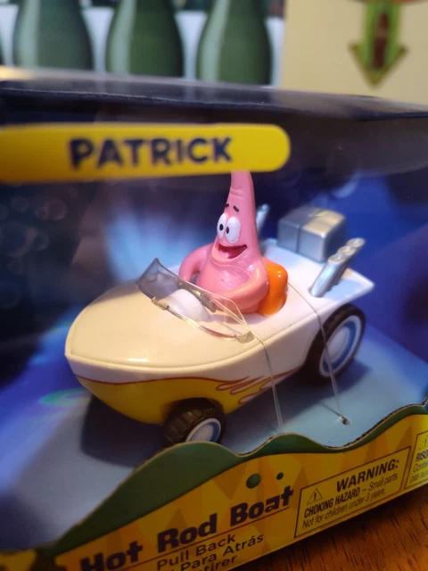 SPONGEBOB SQUAREPANTS- PATRICK Hot Rod Boat-Pull Back- Nickelodeon ...