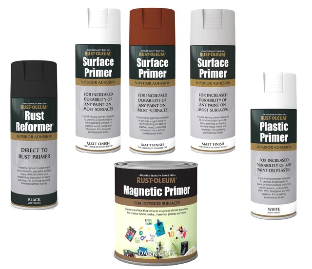 RUST-OLEUM MULTI SURFACE Spray Primer, Rust Restorer, Plastic, Metal ...