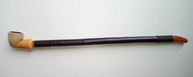 OTTOMAN TURC PIPE Chibouk - Ecume et ambre - Meerschaum Butterscotch ...