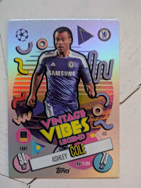 ASHLEY COLE VINTAGE Vibes Legend Match Attax 2024/2025 Chelsea 24/25 ...