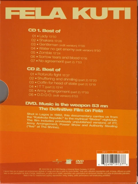 FELA KUTI THE Best Of Fela Kuti - Music Is The Weapon - CD x 2 EUR 12 ...