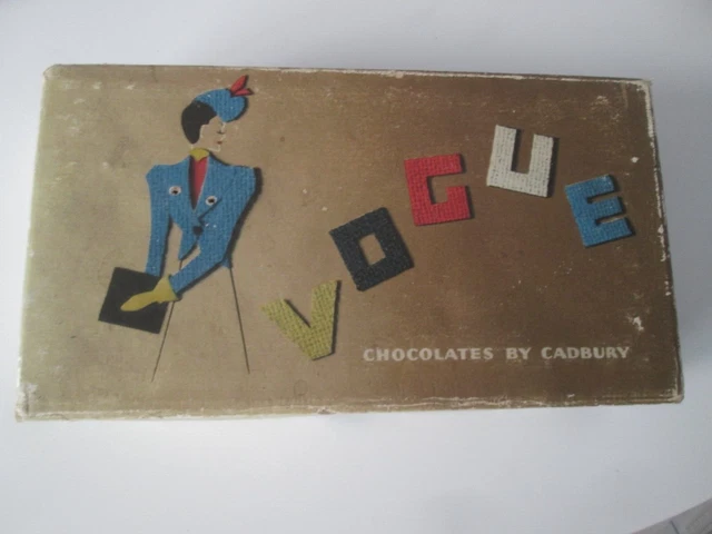 VOGUE CADBURY VINTAGE Chocolate Box 20x10x5 cm Appx. EMPTY 1 lb Box EUR ...