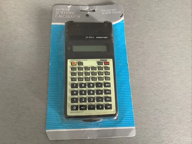 VINTAGE CASIO FX-82LB Fraction Scientific Calculator Original Packaging ...
