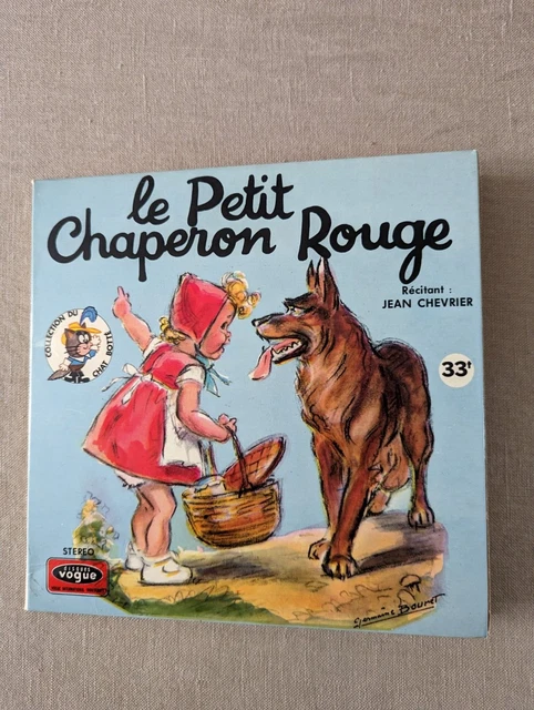 DISQUE VINYLE 33 tours "LE PETIT CHAPERON ROUGE" illustré par Germaine ...