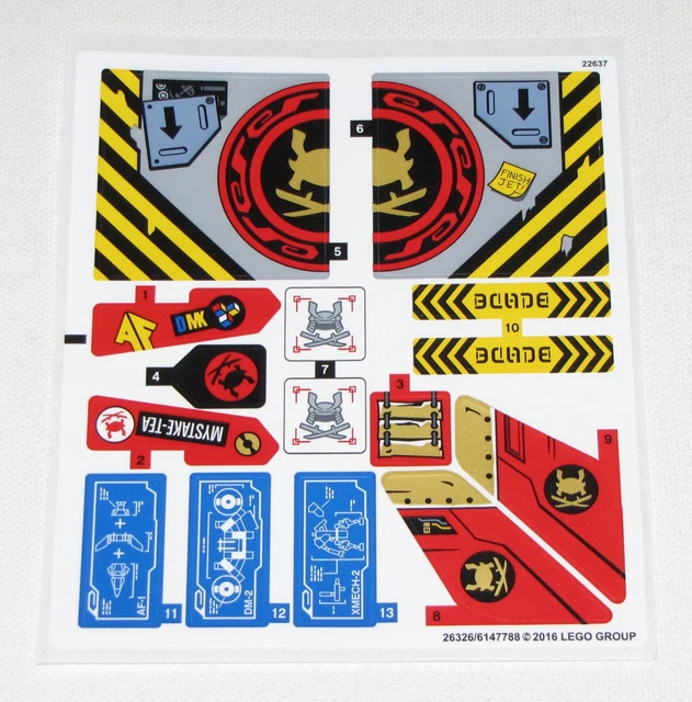 LEGO NEW STICKER for Set 70596 Sheet 1 Ninjago Stickers £1.49 - PicClick UK