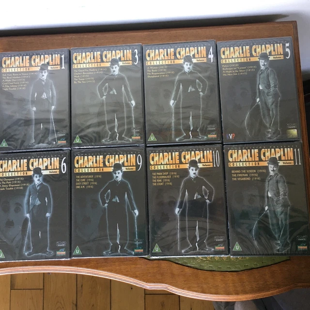 CHARLIE CHAPLIN 8X DVD collection Sealed Vol 1, 3, 4, 5, 6, 9, 10, 11 ...