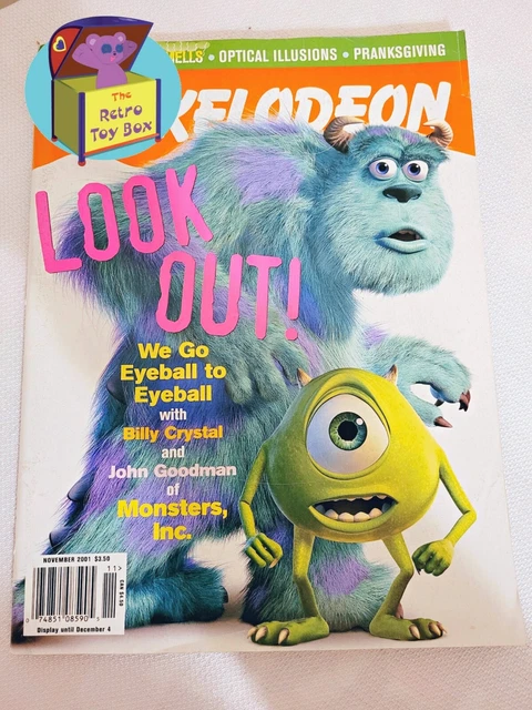 NICKELODEON MAGAZINE: MONSTERS Inc Cover Issue Look Out! November 2001 ...