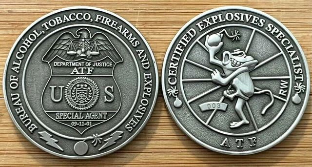 ATF - ALCOHOL Tobacco Firearms & Explosives ThirdGEN PEWTER PM ...