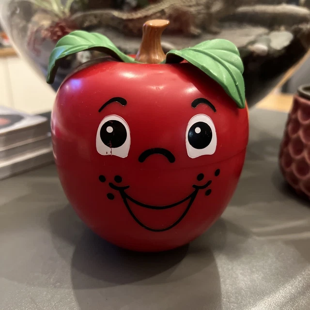 VINTAGE 70S FISHER Price red HAPPY APPLE musical sensory toy £19.99 ...