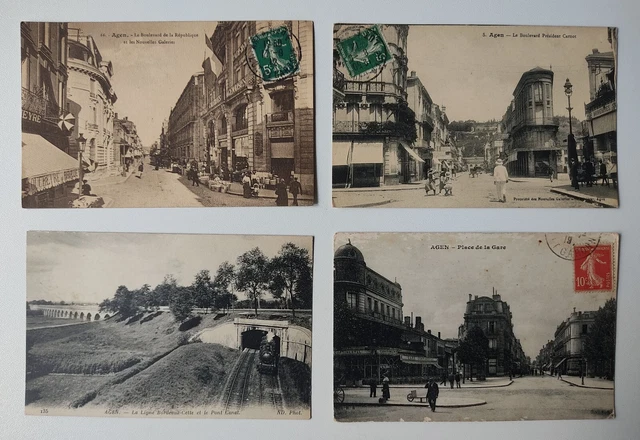 4 CARTES POSTALES Anciennes - CPA - Sud-Ouest, Lot-et-Garonne (47 ...