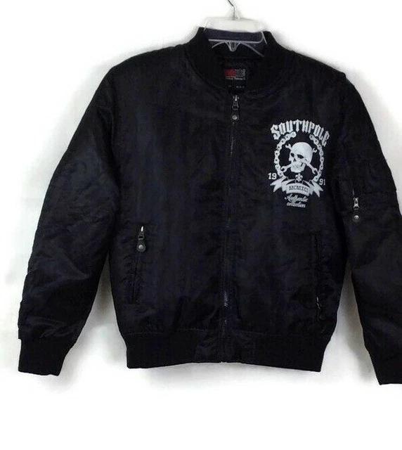 VESTE CLUB MOTO noire SOUTHPOLE MCMXCI collection GARÇONS M 12-14 EUR ...