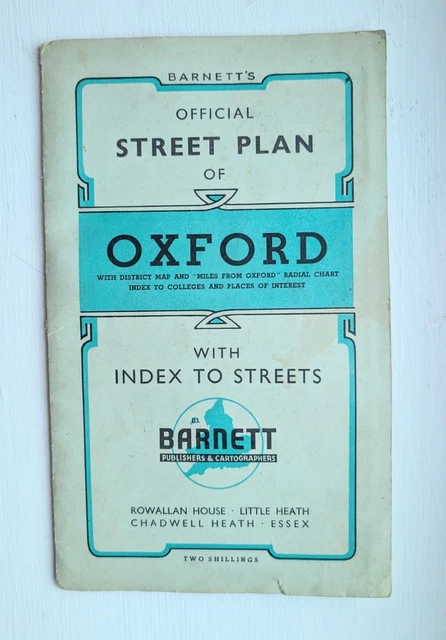 RARE VINTAGE 1960S Road Map Oxford. Barnett's. Good Condition. £1.16 ...