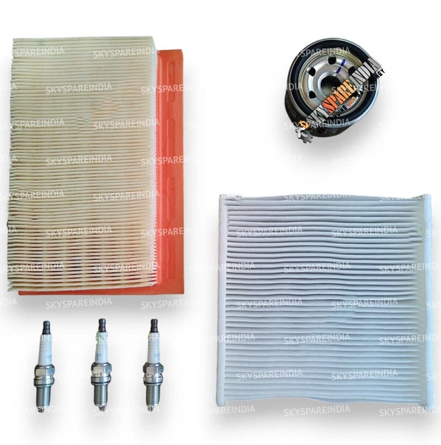 SERVICE KIT OIL Air Filter Spark Plugs Ac Filter For Suzuki Spresso 1 ...