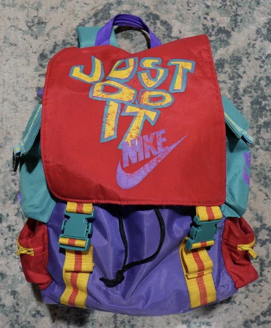 VINTAGE RARE RETRO 80s/90s Nike Rucksack Backpack Just Do It Hip Hop £ ...
