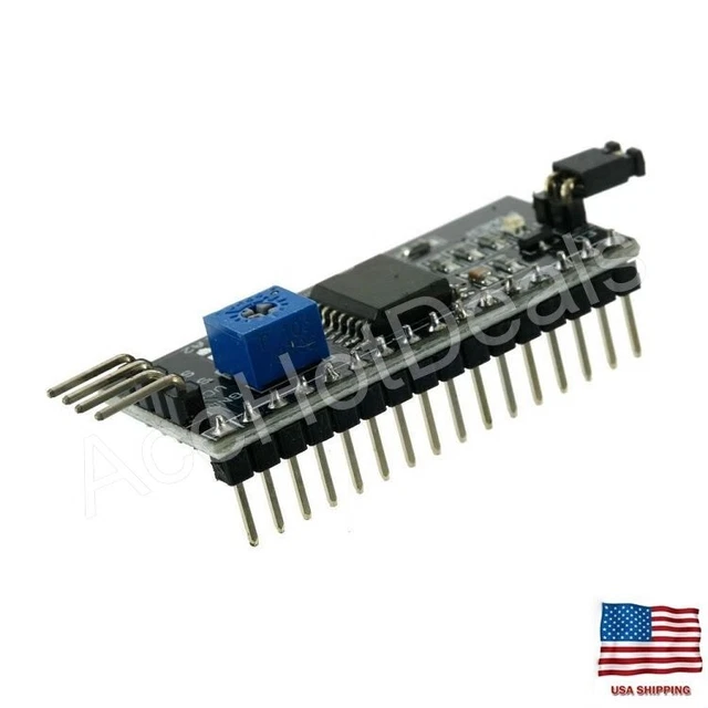 SMD IIC/I2C/TWI SERIAL Interface Board Module Port For Arduino 1602 LCD ...