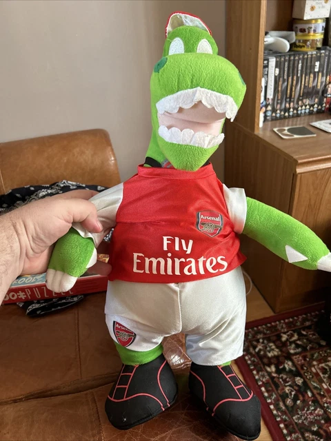 ARSENAL FC GUNNERSAURUS Dinosaur Mascot Large Soft Toy Plush Official ...