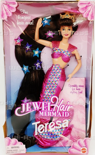 BARBIE JEWEL HAIR Mermaid Teresa Doll The Longest Hair Ever Mattel 1995 ...