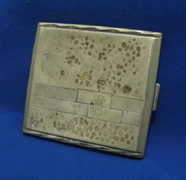 ANTIQUE GERMAN TOBACCO CIGARETTE BOX CASE marked KRAFT ALPACCA £35.92 ...