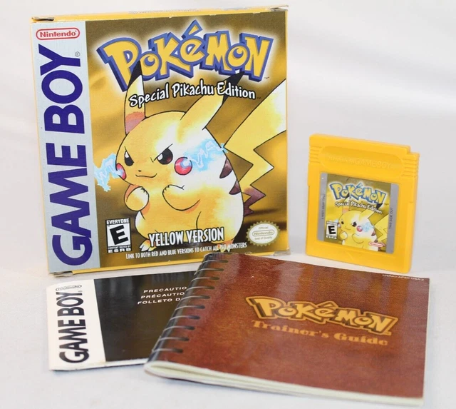POKEMON YELLOW VERSION Pikachu Game Boy Complete CIB Great Condition ...