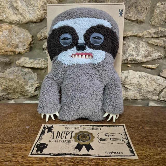 FUGGLER SICKENING SLOTH Brown Fuzzy Funny Ugly Monster Plush Toy 12 ...