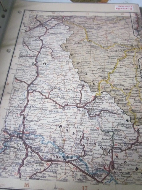 NEBEN- UND SCHMALSPURBAHNEN 16 Karten Kaiserreich Sektion 23 Regensburg ...