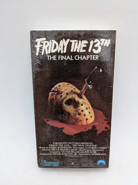 FRIDAY THE 13TH The Final Chapter VHS Sealed 1ST PRINT 1984 Watermark ...