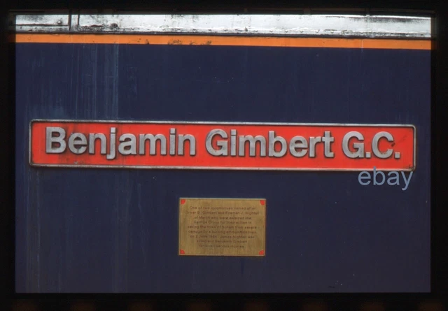 ORIGINAL 35MM SLIDE - Class 47 nameplate 'Benjamin Gilbert G.C' - 10.86 ...