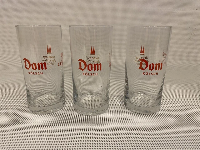 12X DOM KÖLSCH Gläser Biergläser 0,1l Bier Kölner Köln Glas Stangen ...