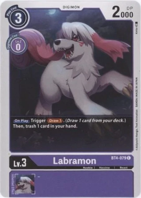 DIGIMON CARD GREAT Legend Labramon BT4-079 C $2.95 - PicClick AU