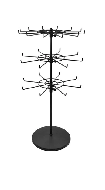 HEAVY DUTY ADJUSTABLE Three Tier Counter Top Spinner Display Stand ...