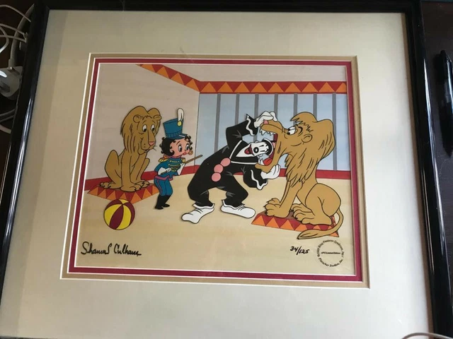 BETTY BOOP HERRING Murder Case Limited Edition Signed Cel 1989 FRAMED £ ...