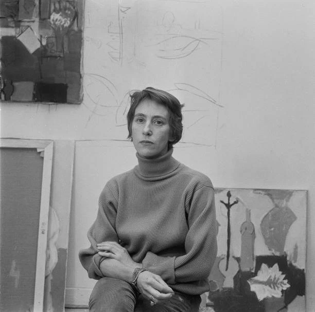 CHARLOTTE STOCKER PAINTER 1955 Switzerland 1950s Historic Old Photo $9. ...