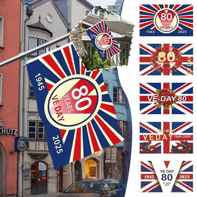 VE DAY 80TH Anniversary Flag | Fast Free Delivery8 £7.64 - PicClick UK