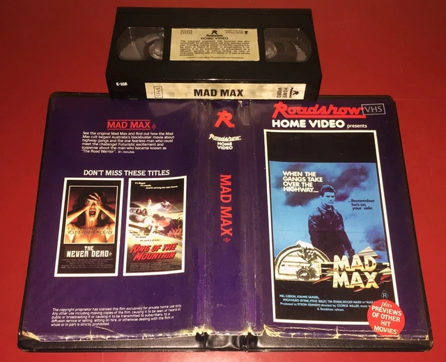 *MAD MAX VHS ROADSHOW cult 70s Action Dystopian Sci-Fi Mel Gibson ...