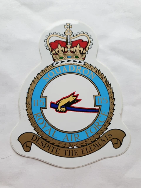RAF ROYAL AIR Force 115th Squadron Crest Sticker £5.00 - PicClick UK