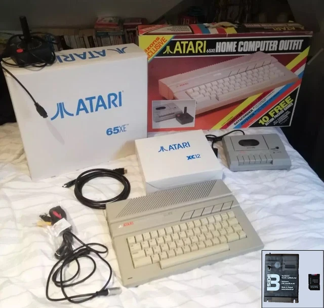 BOXED ATARI 65XE+SIDE3.1CART+ HDMI Sophia2 +U1MB 1MB+XC12+RARE ...